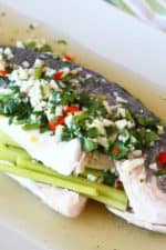 Thai Steamed Fish With Lime And Garlic - El Mundo Eats