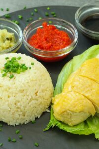 Hainanese Chicken Rice with 3 Sauces Recipe | El Mundo Eats