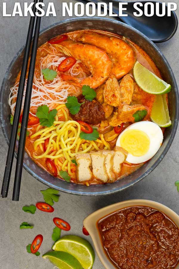 Red Curry Laksa Noodle Soup - El Mundo Eats