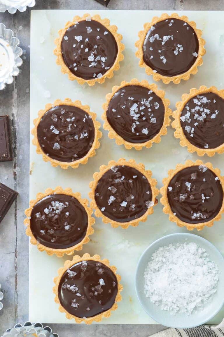 Mini Salted Chocolate Tarts - El Mundo Eats