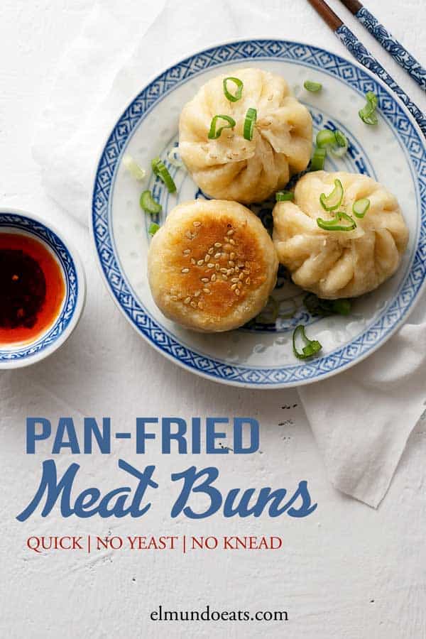 Quick Pan-Fried Meat Buns (No Yeast And No Knead) - El Mundo Eats