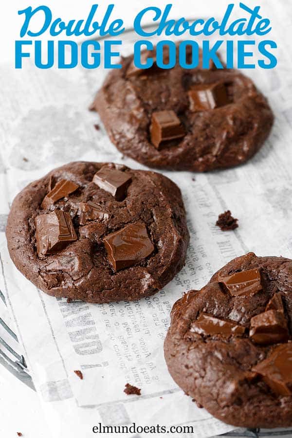Double Chocolate Fudge Cookies - El Mundo Eats
