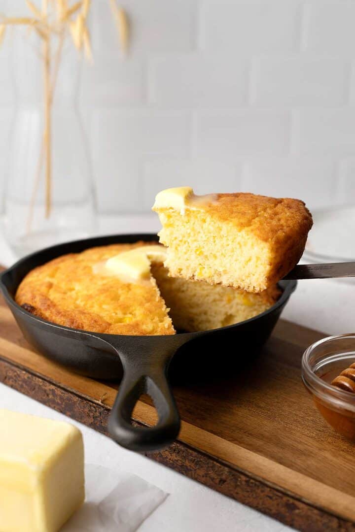 20 Minute Cheesy Cornbread For Two - El Mundo Eats