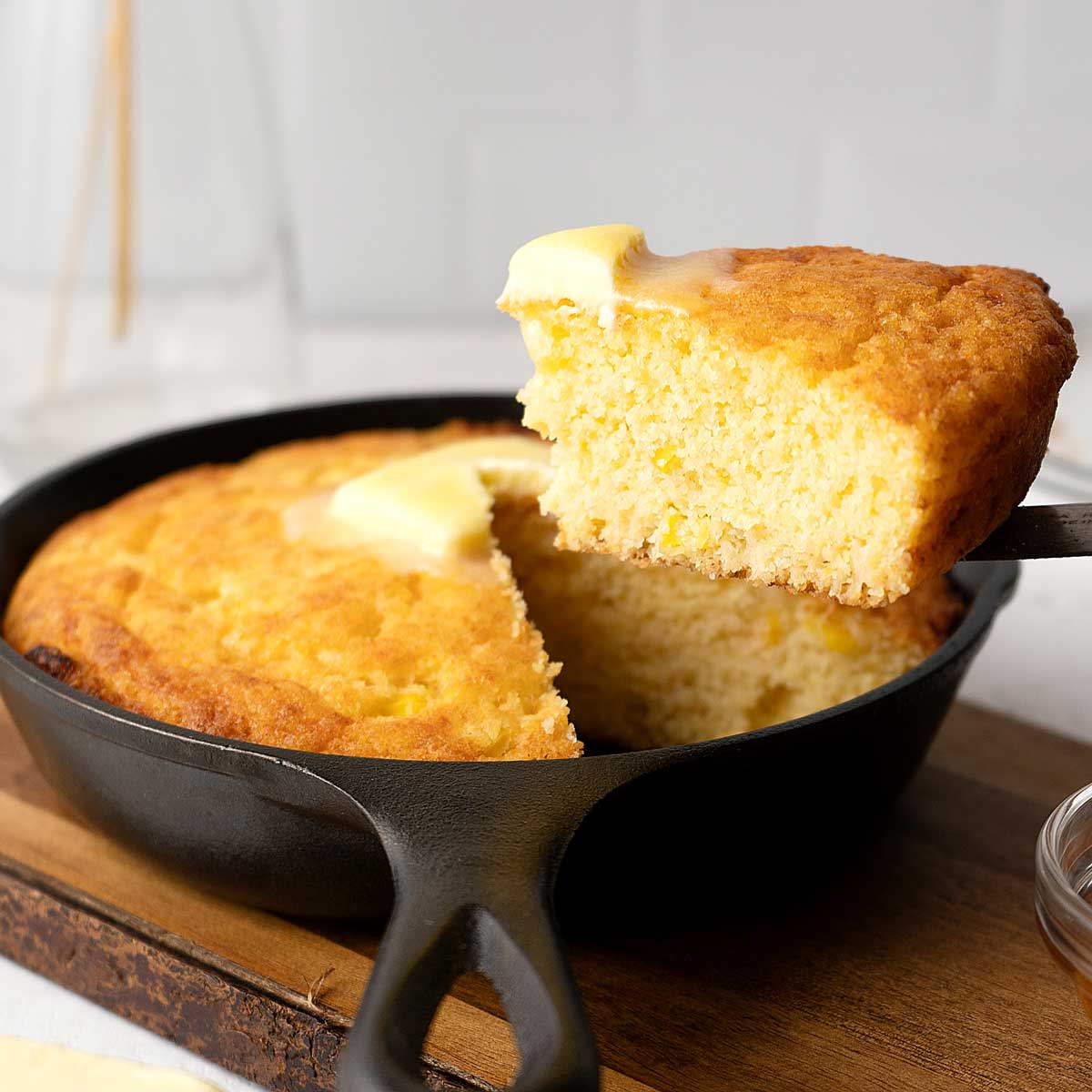 20 Minute Cheesy Cornbread For Two - El Mundo Eats