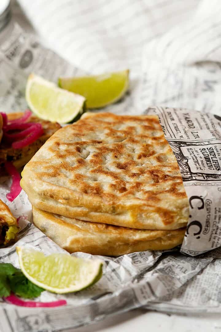 Chicken Murtabak Flatbread - El Mundo Eats