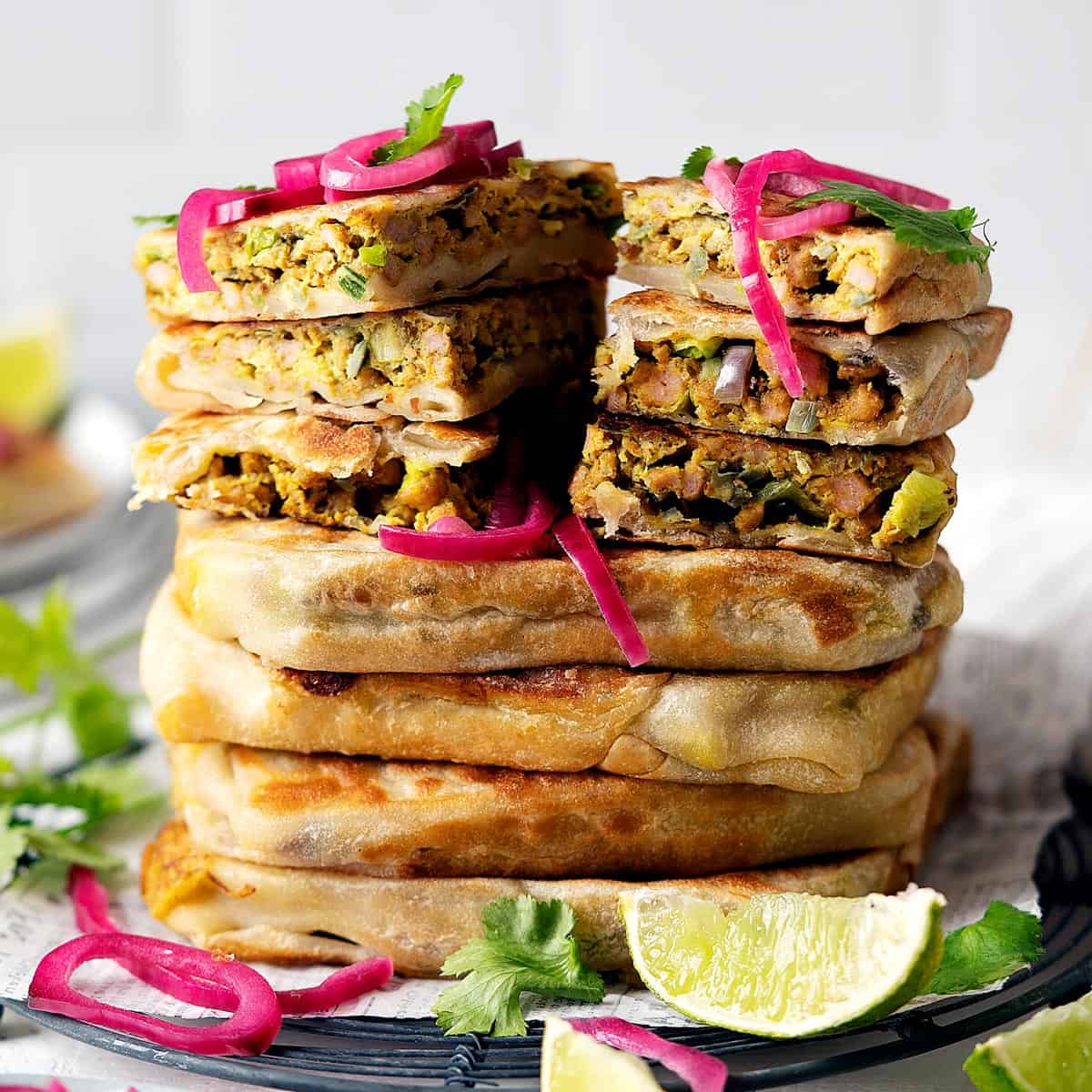 Chicken Murtabak Flatbread - El Mundo Eats