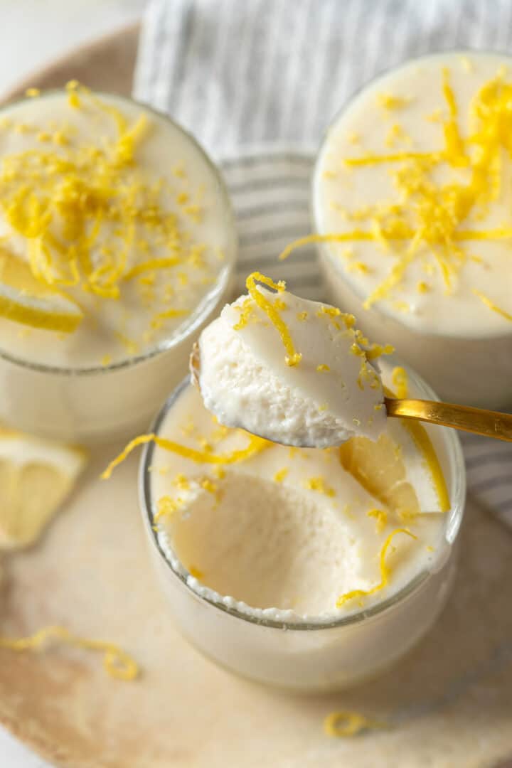 3-Ingredient Lemon Mousse (Eggless) - El Mundo Eats